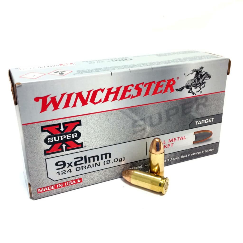 Winchester Ammo Q4269 9x21mm IMI 124 Gr Full Metal Jacket (FMJ) 50 ...