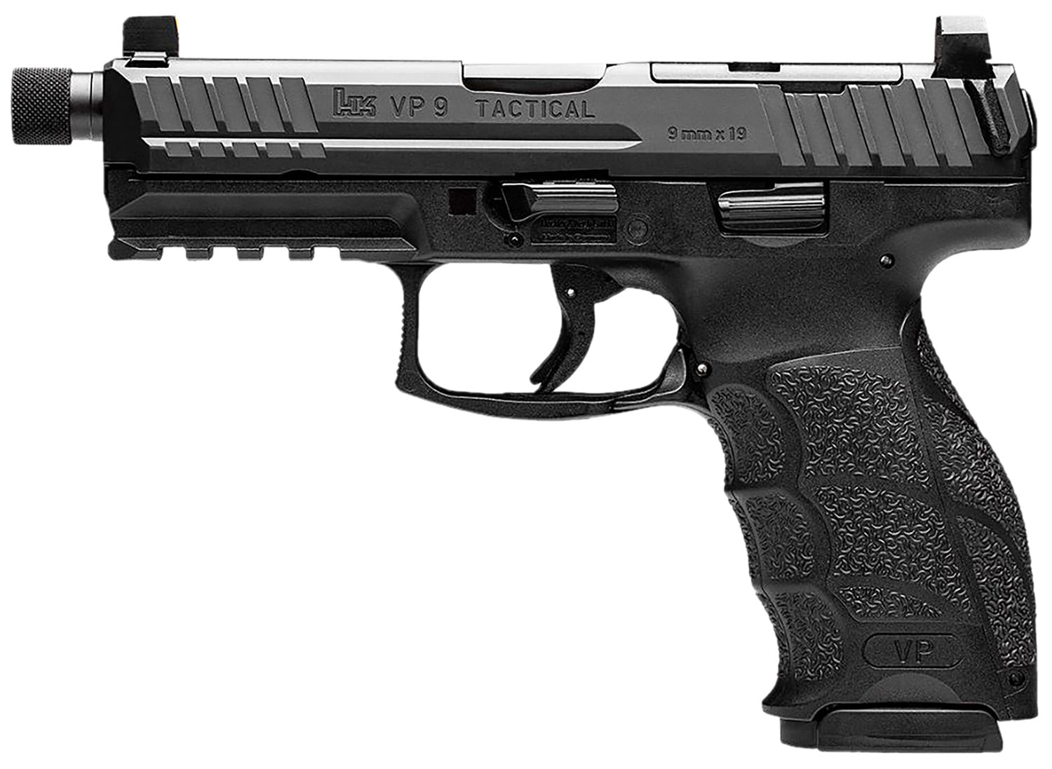 HK 81000239 VP9 Tactical 9mm Luger 10+1 4.70" Black Threaded Barrel ...
