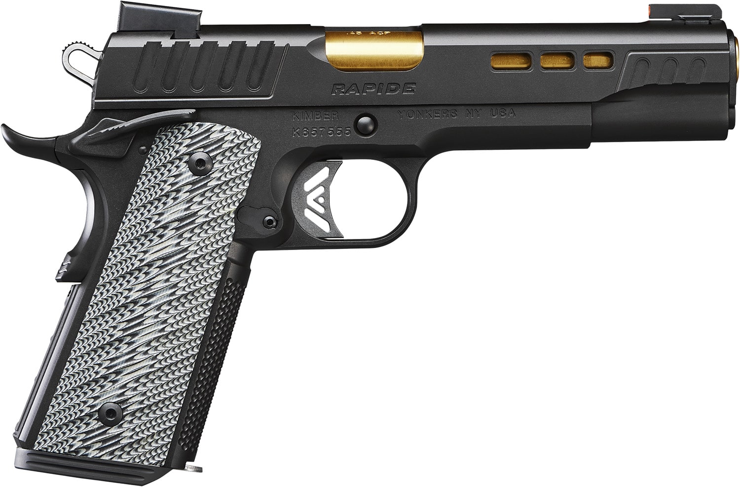 Kimber Mfg.,inc 3000383 Rapide 45 ACP 8+1 5" Gold TiN Steel Barrel ...